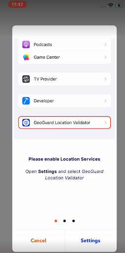 GeoGuard Location Validator - iOS