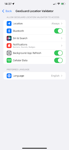 GeoGuard Location Validator - iOS